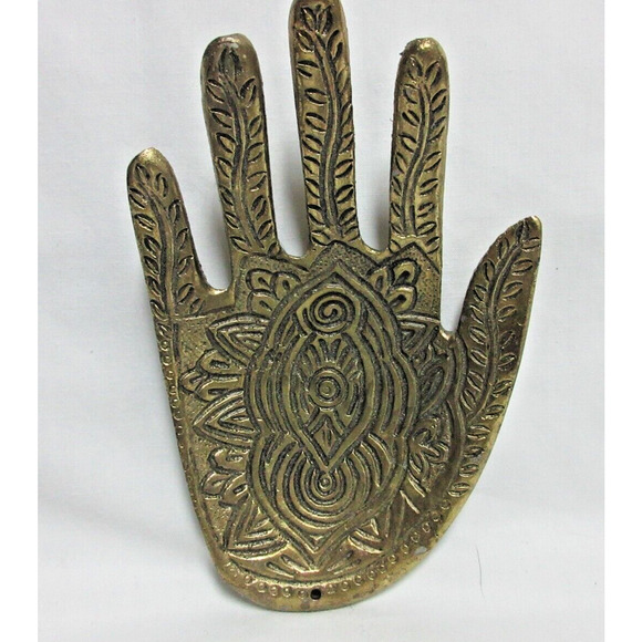 unbranded | Other | Vtg Metal Hand Incense Holder Henna Tattoo Design ...